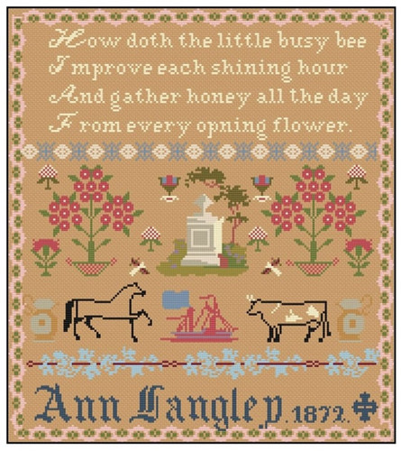 The Ann Langley Sampler - PDF | 1884Stitchery.com