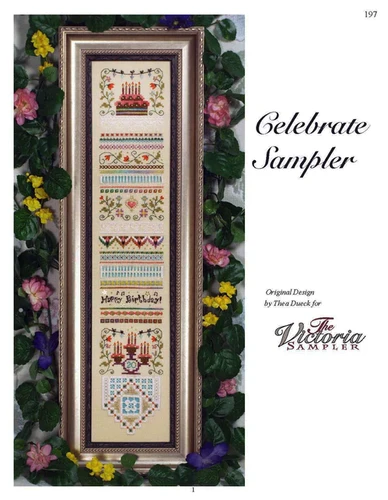 Celebrate Sampler - The Victoria Sampler | 1884Stitchery.com