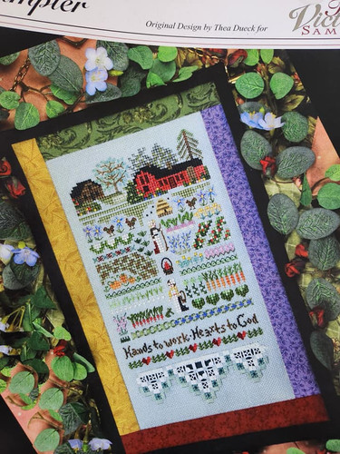 Hands To Work Sampler - The Victoria Sampler | 1884Stitchery.com
