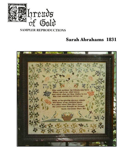 Sarah Abrahams 1831 (Paper Copy) - Threads of Gold | 1884Stitchery.com