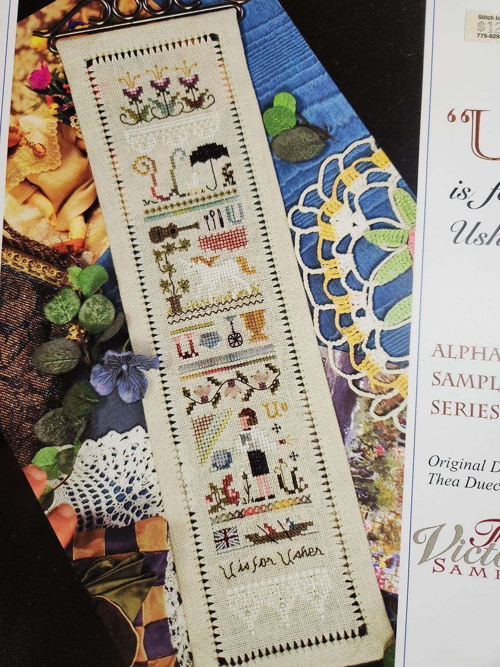 "U" Is For Usher (w/ acc. pack) - The Victoria Sampler | 1884Stitchery.com