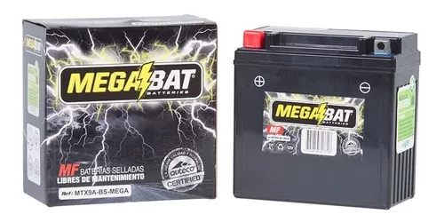 BATERIA MEGABAT SECA/L-M MTX9A BS 12V 9AH PULSAR 220-AVENGER 220 ...