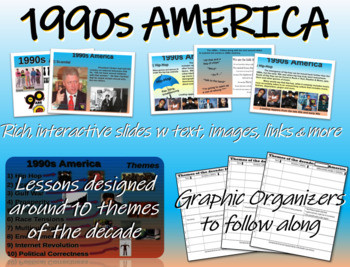 US HISTORY -1990s America - visual, textual, engaging 45-slide PPT ...