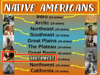 Native Americans (PART 8: SOUTHWEST) visual, textual, engaging 200 ...