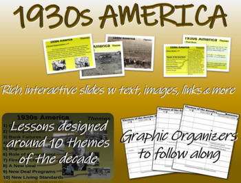 US HISTORY -1930s America - visual, textual, engaging 51-slide PPT ...