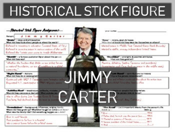 Jimmy Carter Historical Stick Figure (Mini-biography) | Lesson Pieces