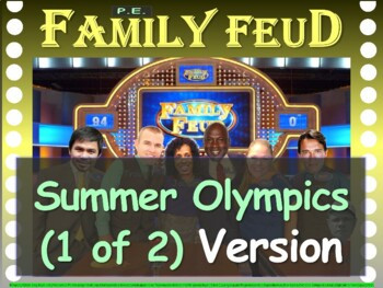 P.E. Family Feud "SUMMER OLYMPICS (1 of 2)" Physical Education-themed ...