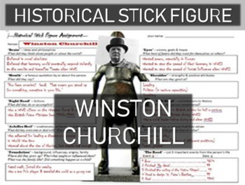 Winston Churchill Stick Figure (Mini-biography) | Lesson Pieces