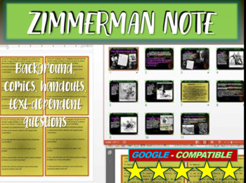 Zimmerman Note (Telegram) background, comics, handouts, text-dependent ...
