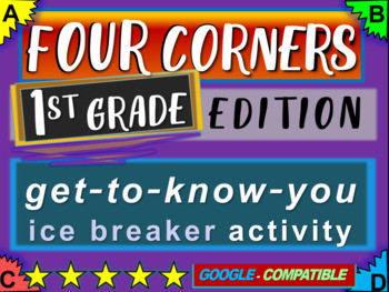 1st Grade Ice Breaker - "FOUR CORNERS" get-to-know-you game | Lesson Pieces