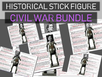 Civil War Historical Stick Figure (Mini-biography) 5-PACK BUNDLE ...