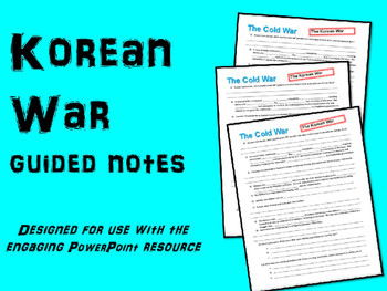 FREE Guided Notes on the Korean War PPT (part of Cold War Series ...