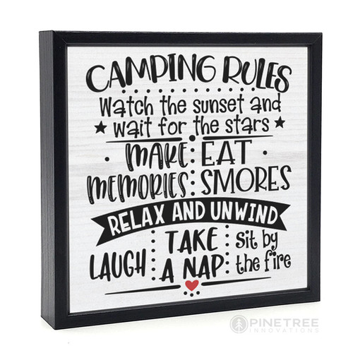 Camping Rules wall sign | TPP