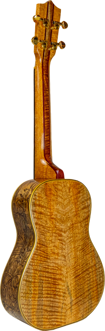 Hawaiian Curly Mango Flower Concert Hand-crafted Ukulele by Local ...