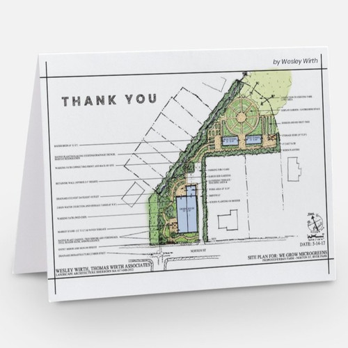 Architecture Plan Thank You Card | We Grow Microgreens