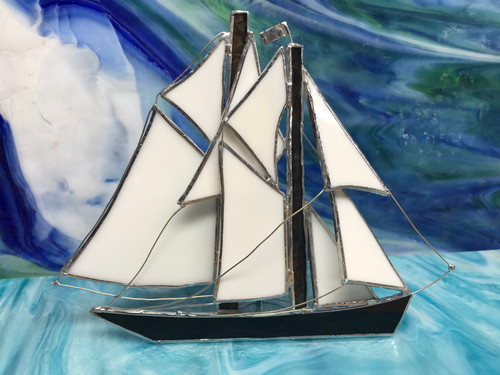 This unique free standing Schooner is typical of the fishing schooners ...