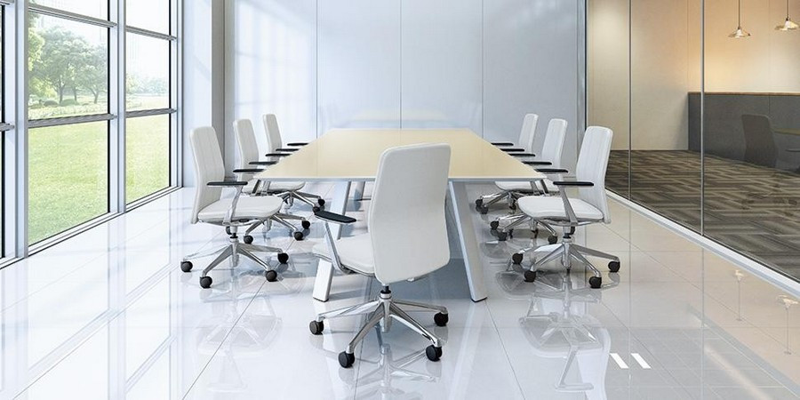 Size of a conference table for 6 people and criteria for selecting a ...