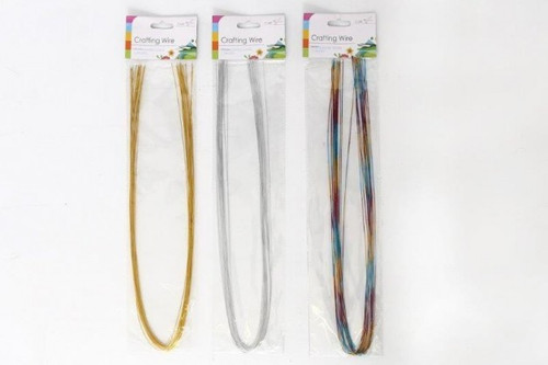 2497 - 80cm Craft Wire Silver, Gold, Rainbow | Whiz Kidz