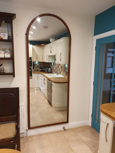 Large 19th-century arch top continental mirror 7' | Rupert's Antiques