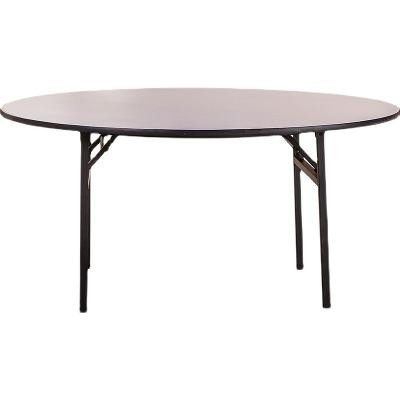 Foldable 60 Inch Round Wood Table | Convenient Event Sup