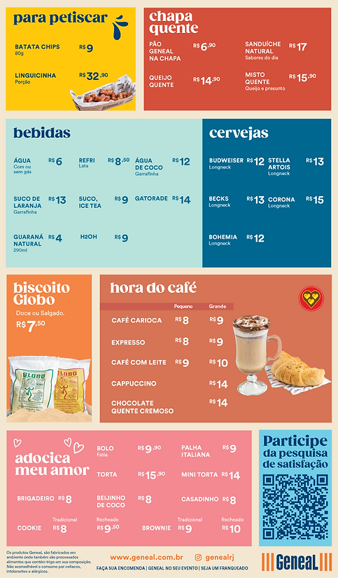 CARDÁPIO CASASHOPPING E GÁVEA | GeneaL