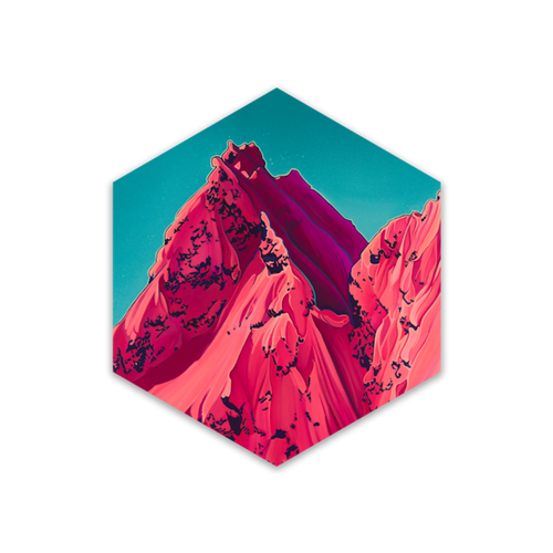 'NEIGHBOURS' hexagon stickers | Hayley Stewart Art