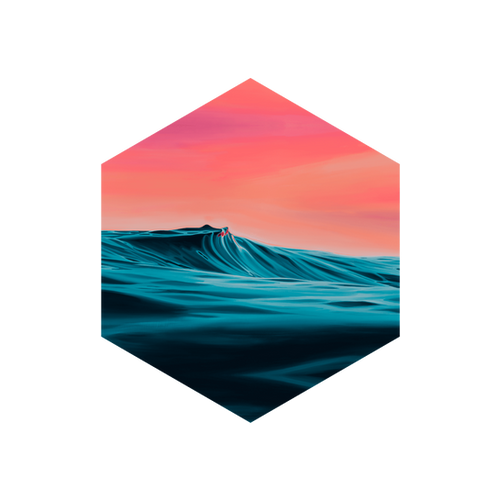 'EL PICO' hexagon stickers | Hayley Stewart Art