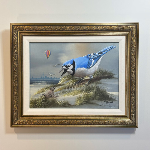 Blue Jay In The Bay - Original Painting | Harnack Art