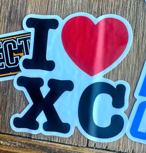 I Love XC Decal | WOOD ST SPORTS GEAR
