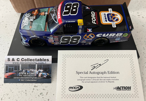 2024 Autographed Curb Records-Tim Dugger (Truck Series) / Ty Majeski 1: ...
