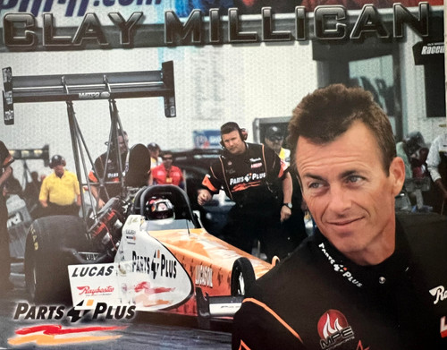 Top Fuel Dragster Promotional Card 8X10" / Clay Millican | diecastsports