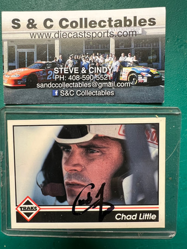 1992 Autographed Traks / Chad Little Plastic G | diecastsports