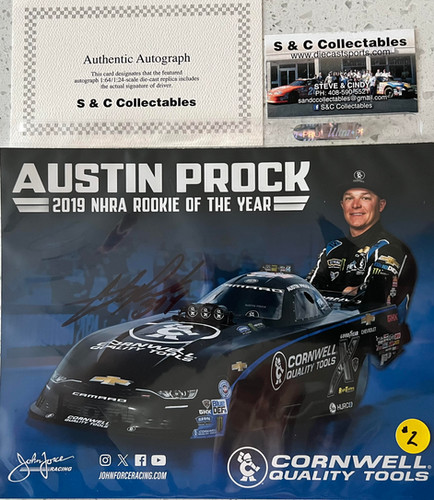 2024 Autographed Cornwell Tools 8X10" Card "Funny Car" #2 / Austin ...