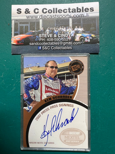 2007 Autographed Little Debbie / Ken Schrader Plastic G | diecastsports