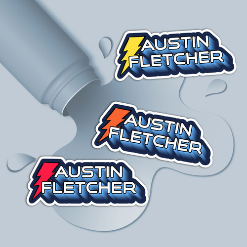 Lightning Bolt Name Label Stickers | Calico Studio