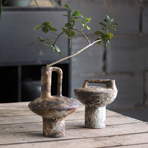 Vintage Industrial Iron Vases | Terrarium