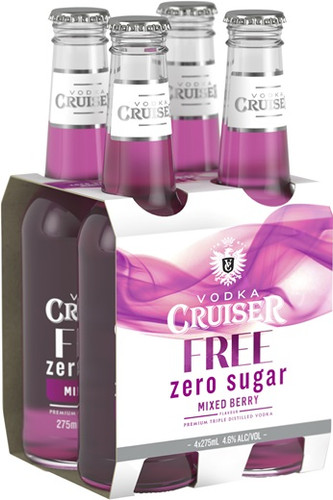 VODKA CRUISER ZERO SUGAR MIXED BERRY | Bottle-O Bros