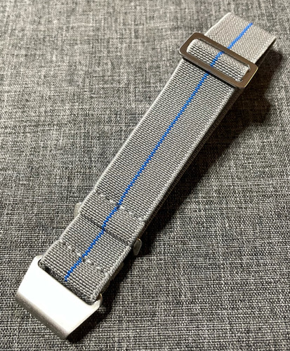Marine Nationale (MN) Nylon Strap - Light Grey / Blue Stripe | Jweskies ...