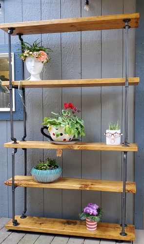 Free Standing Pipe Shelf | HarrisHomeDecor