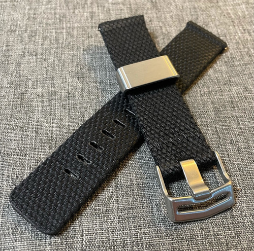 Premium Nylon Sports Strap / Matte Black / Steel Hardware Set ...