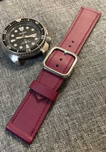Premium full grain Italian leather / Square / Versatile watch strap ...
