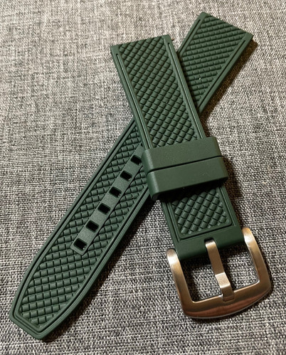 Premium FKM Rubber Sports Watch Strap Green | Jweskies Strap Co.