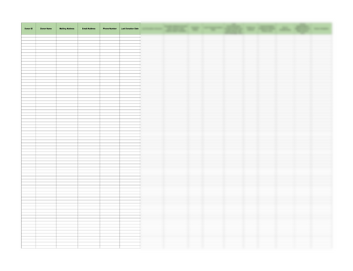Donor Tracking Spreadsheet | Charitybox