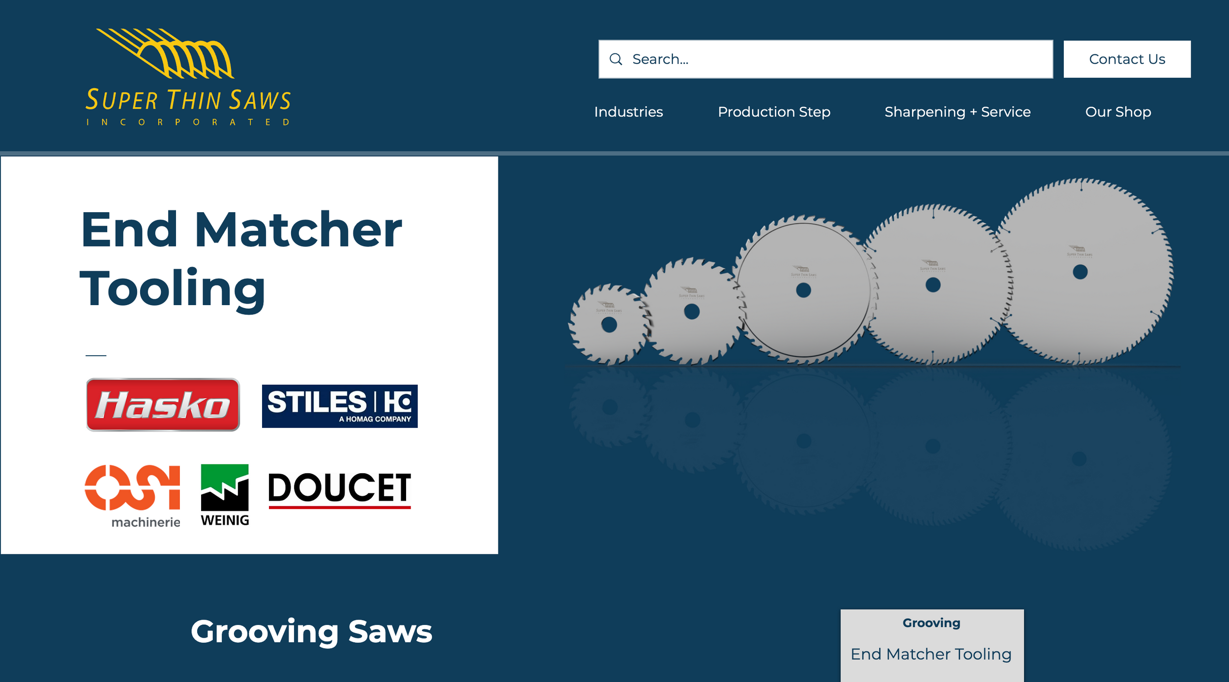 End Matcher Tooling | Super Thin Saws | Waterbury, VT USA