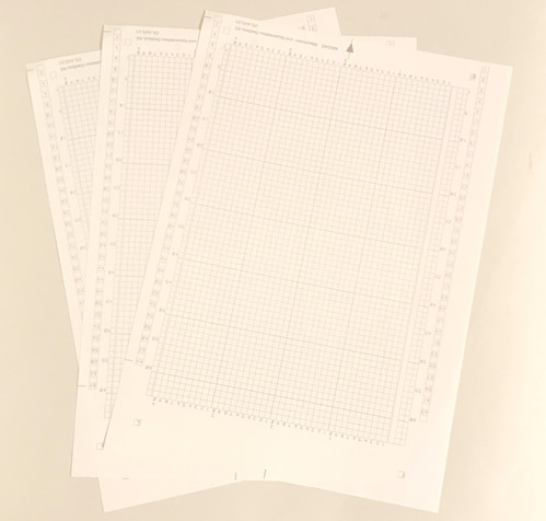 Blank Pattern Sheets, set of 3, for E6000 knitting machines | Metropolitan