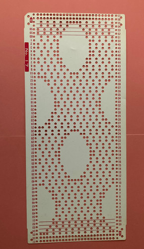 Punchcard for standart knitting machines, card No.17 | Metropolitan