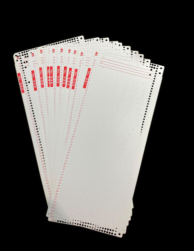 Punchcard set for standart gauge knitting machines, cards no.:331-340 ...