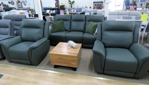 Emerson 3ERER+ER+ER Leather Electric Lounge Suite | Enfield