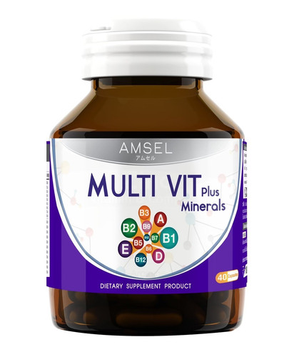 Amsel Multi Vit Plus Minerals 40 เม็ด | KMK Medical