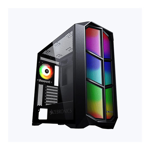 Zebronics Ironside Gaming Cabinet (Black) / Case with Front panel RGB ...